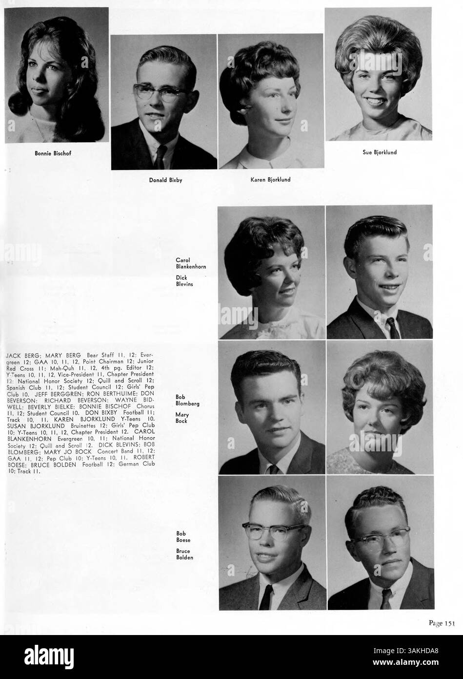 The Bloomington High '63 Bear' yearbook from 1963 captures the ...