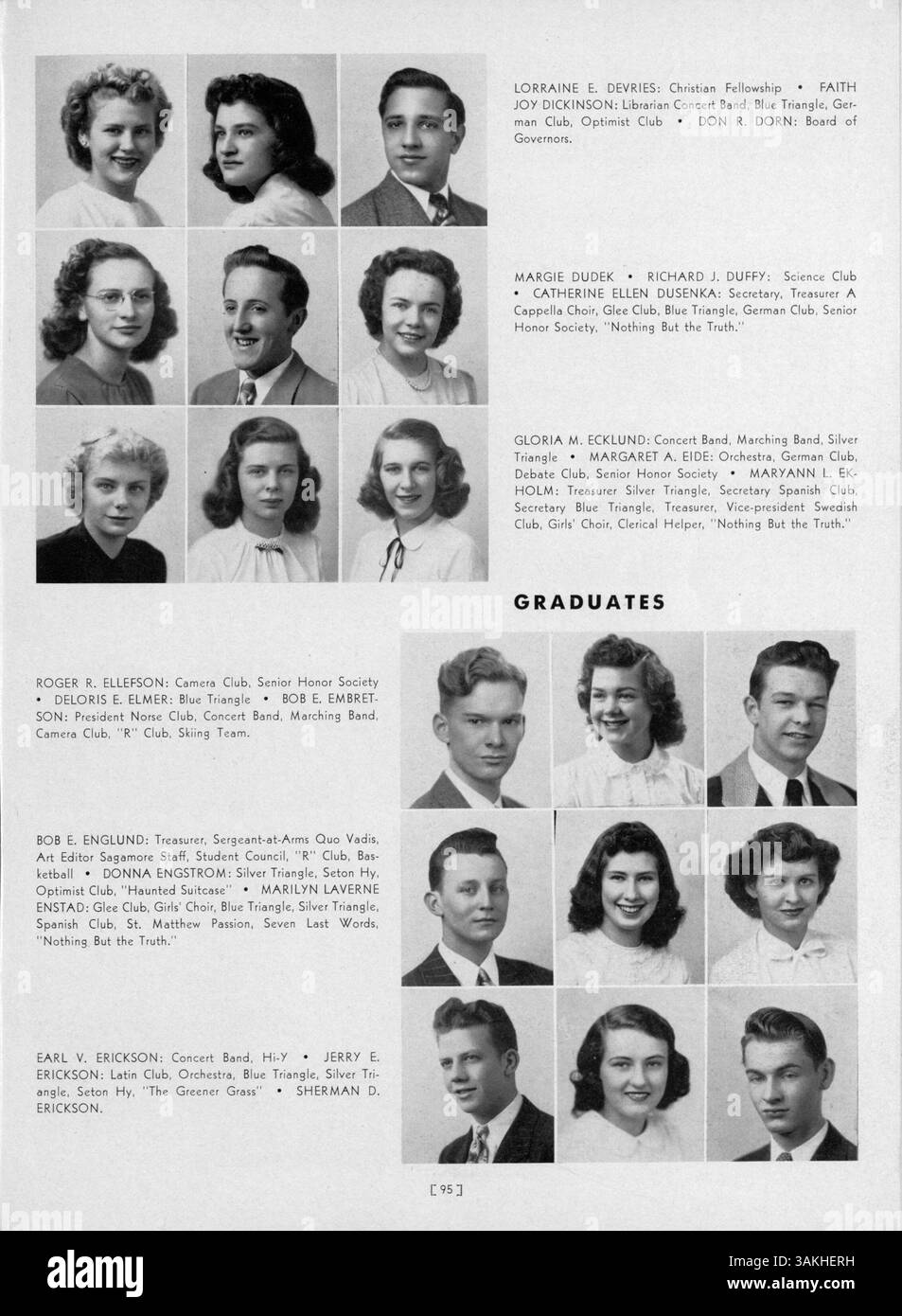 The 1947 Sagamore yearbook from Roosevelt High School documents the ...
