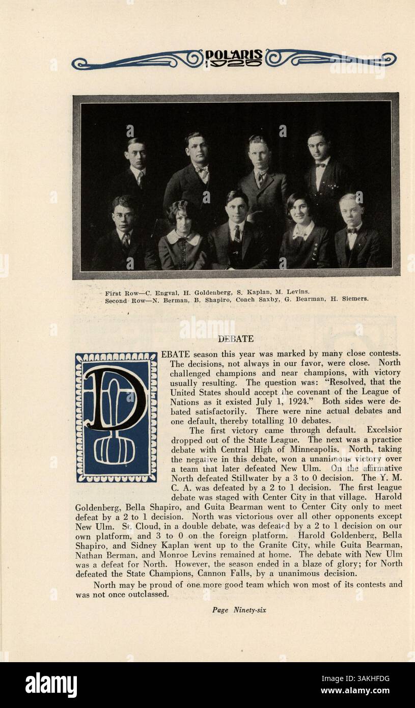 The 1925 'Polaris' yearbook from North High School highlights student ...