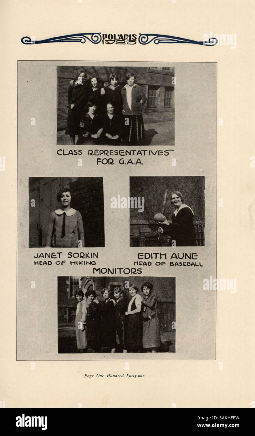 The 1925 Polaris yearbook from North High School showcases photographs ...