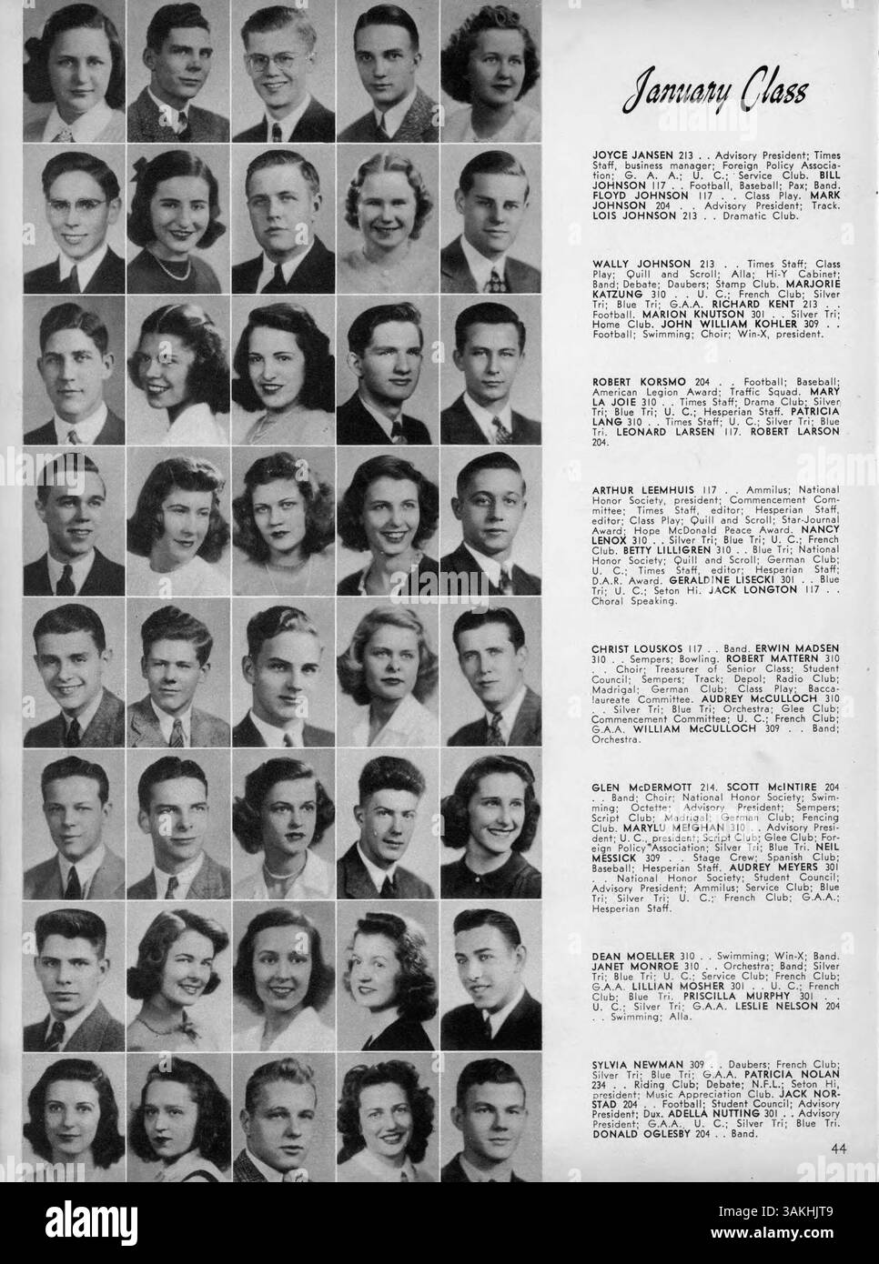 This yearbook from West High School in 1941, 'The Hesperian,' records ...