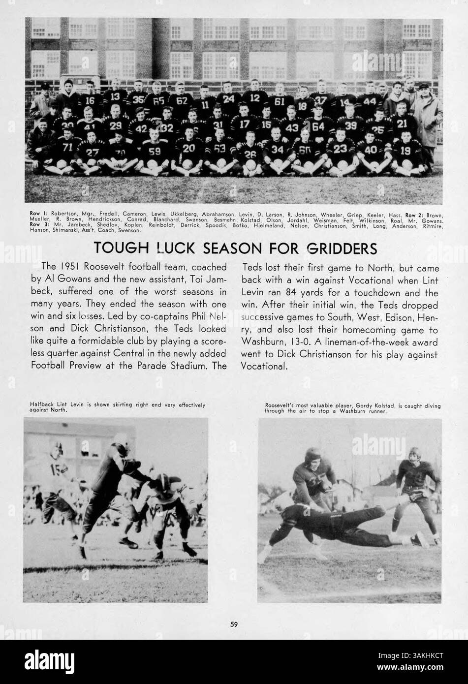 The 1952 Sagamore Yearbook from Roosevelt High School captures the ...