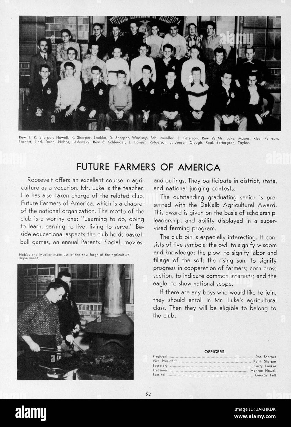The 1952 Sagamore Yearbook captures the highlights of Roosevelt High ...