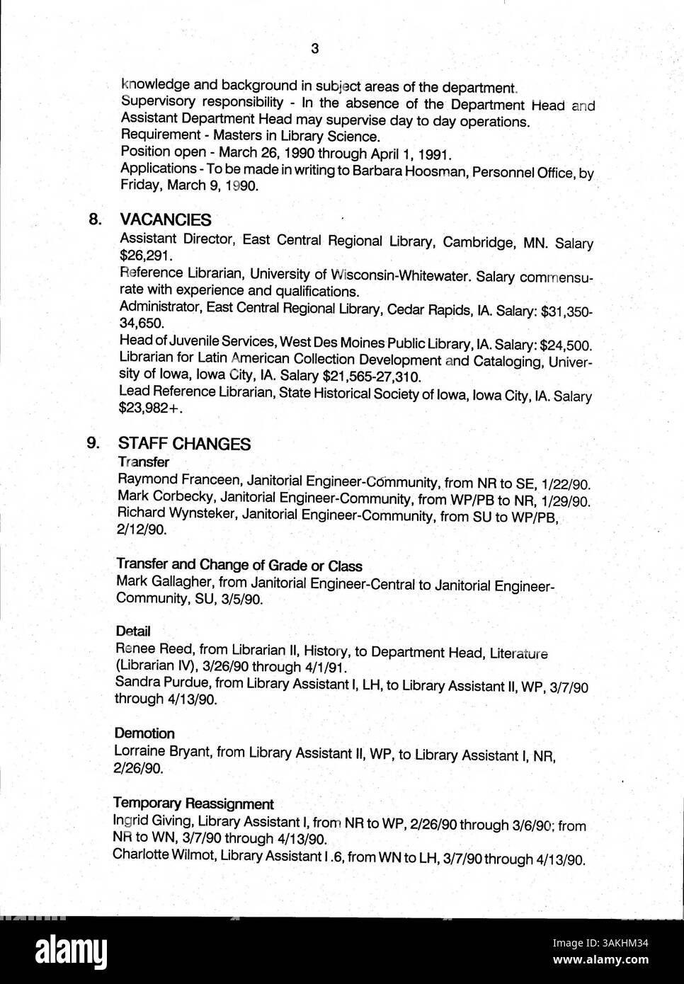 The 1990 Official Bulletin for Minneapolis Public Library employees ...