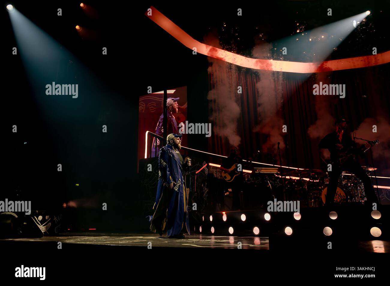 LONDON, ENGLAND: Teddy Swims peforms at Wembley Arena. Featuring: Teddy ...