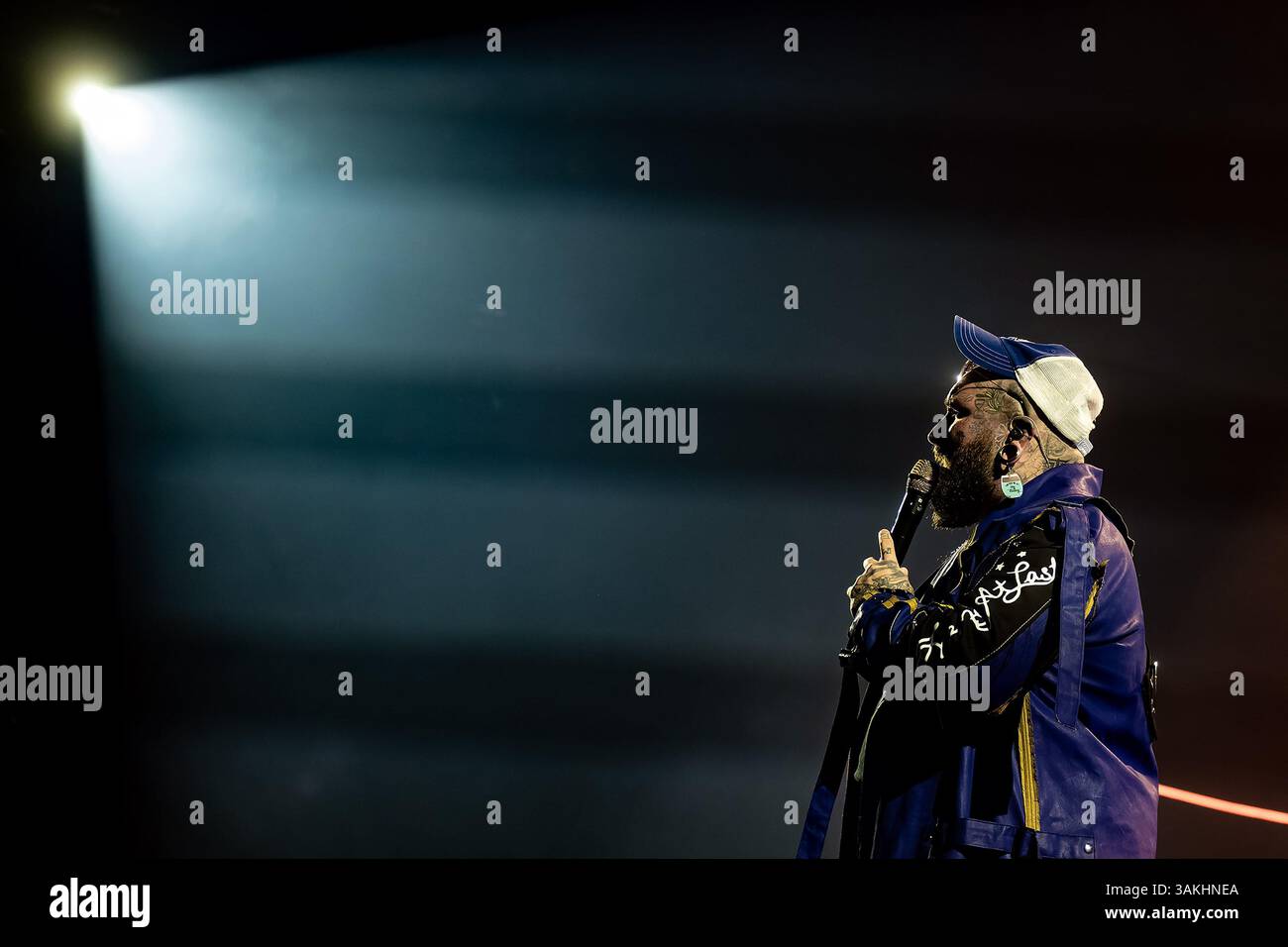 LONDON, ENGLAND: Teddy Swims peforms at Wembley Arena. Featuring: Teddy ...