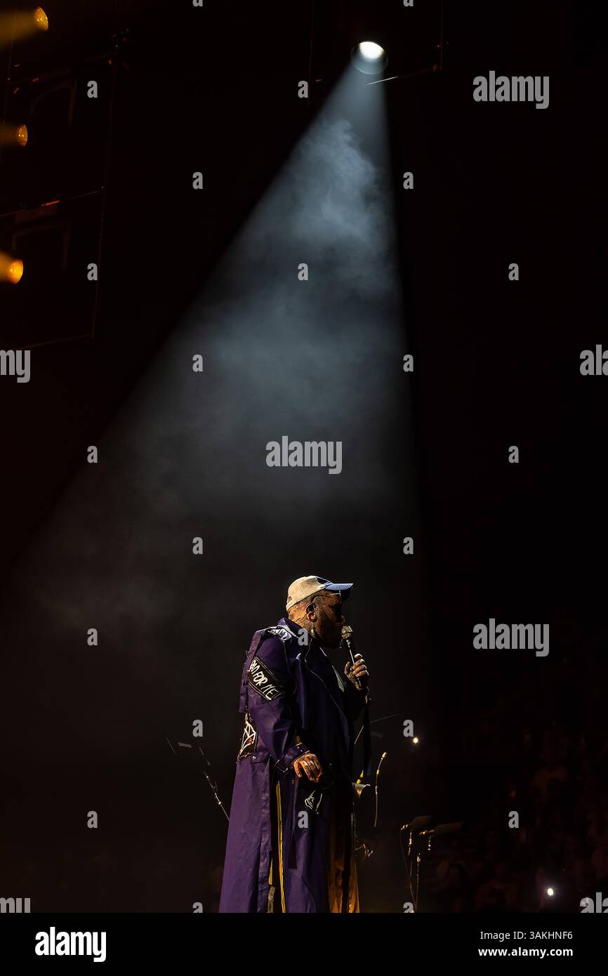 LONDON, ENGLAND: Teddy Swims peforms at Wembley Arena. Featuring: Teddy ...