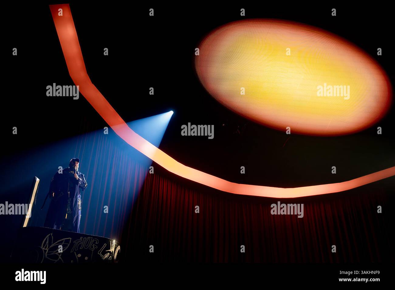LONDON, ENGLAND: Teddy Swims peforms at Wembley Arena. Featuring: Teddy ...