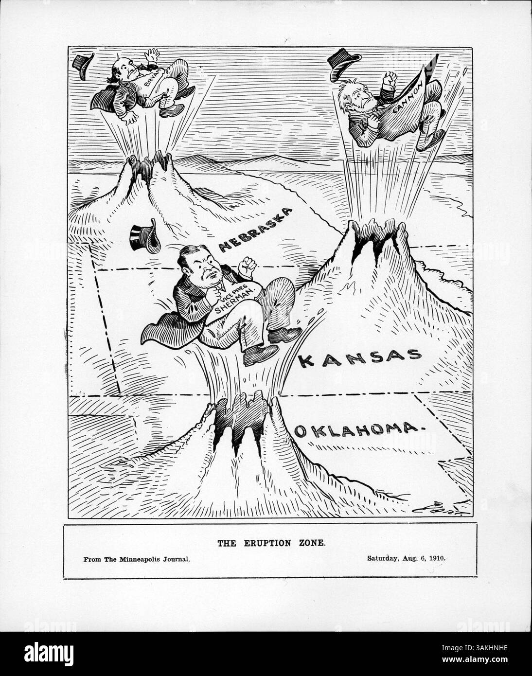 This political cartoon depicts key political figures, including William ...