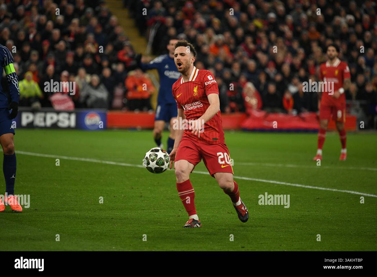 Andy Robertson in action during the UEFA 2024 Champions League group 16 ...