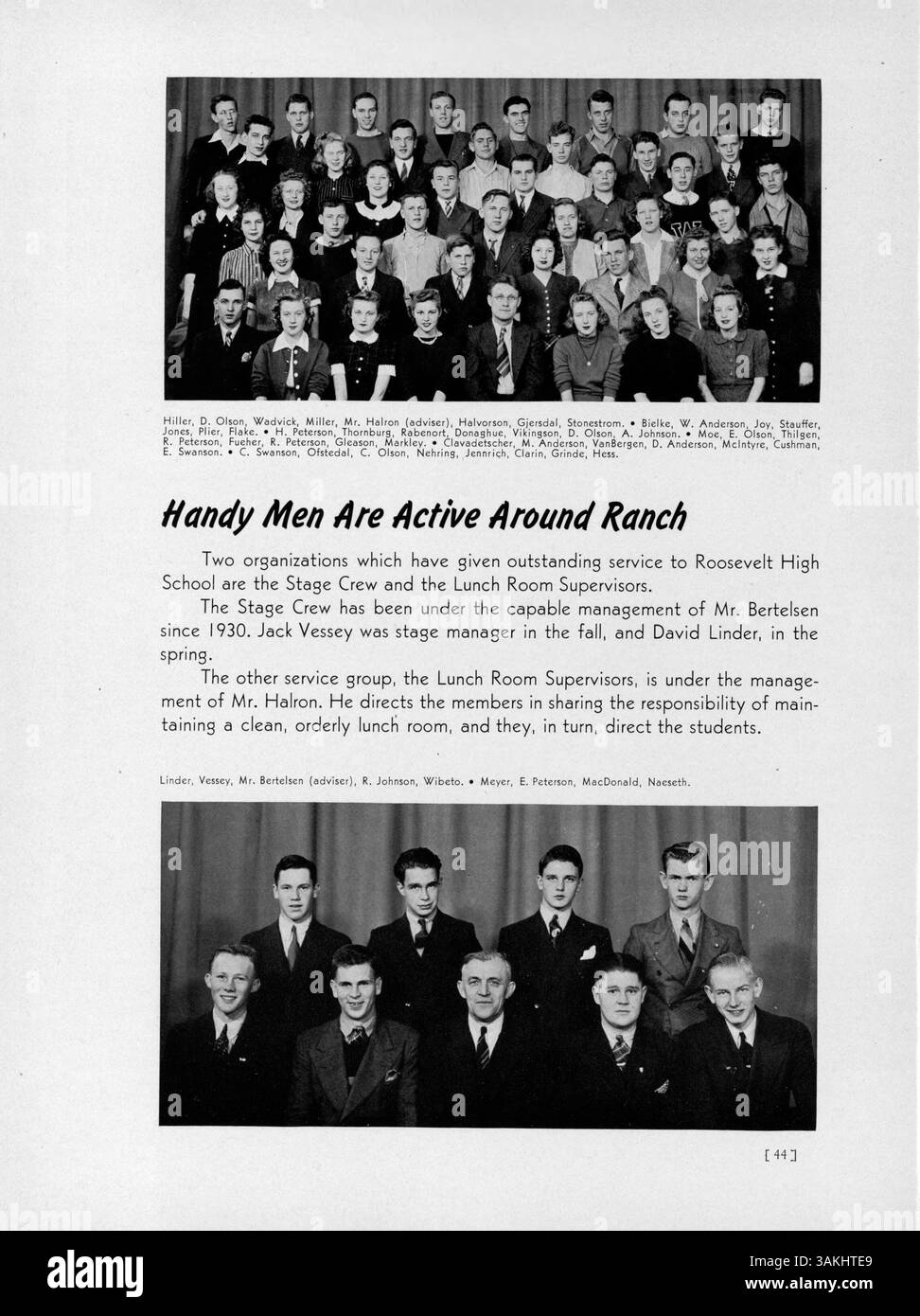 The 1940 'Sagamore' yearbook from Roosevelt High School documents the ...