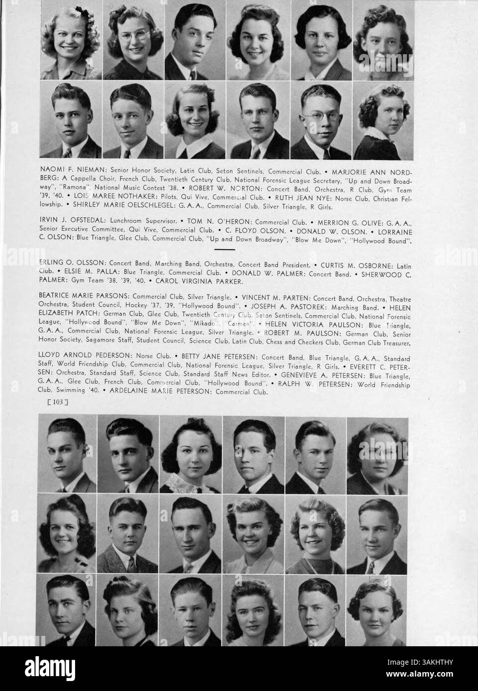 This 1940 'Sagamore' yearbook from Roosevelt High School showcases the ...