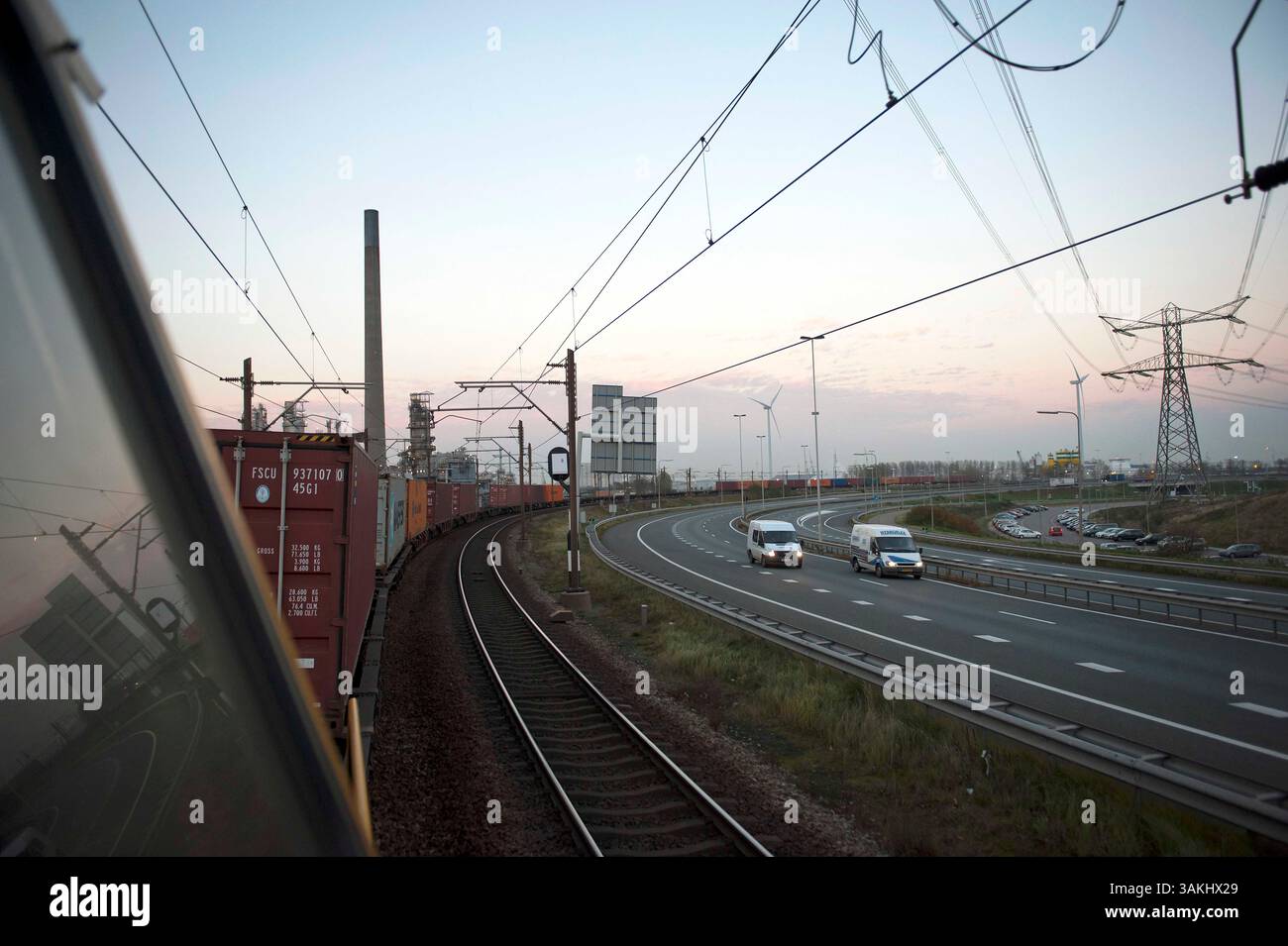 Nov 9, 2012 - Rotterdam, Netherlands - Cars on the road on the ring ...