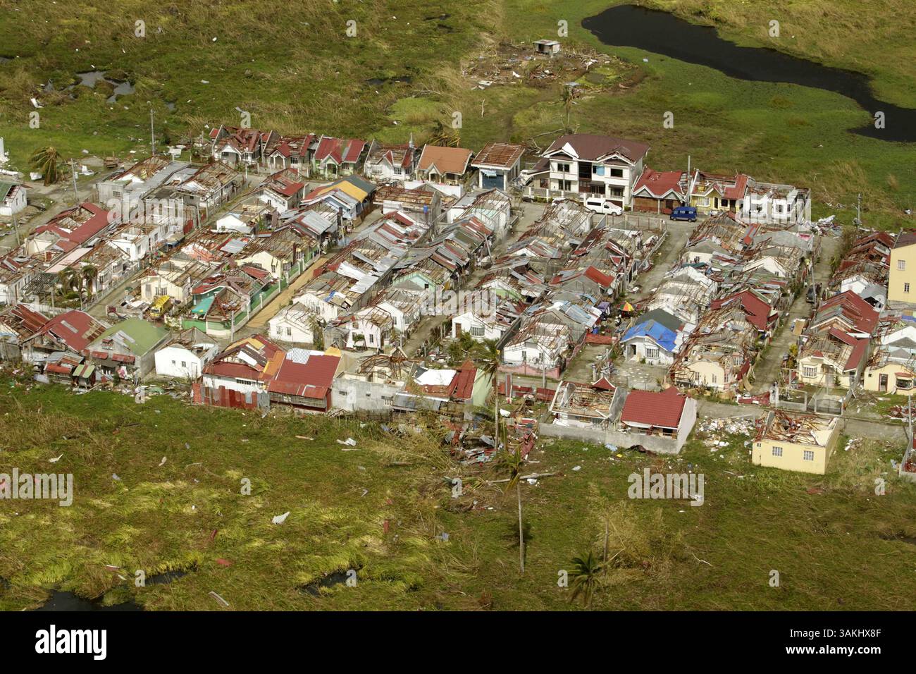 Nov. 19, 2013 - Basey, Samar, Philippines - An Arial view of typhoon ...