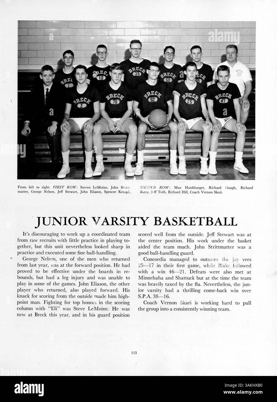The 1962 edition of the Breck School 'Mustang' Yearbook offers a ...