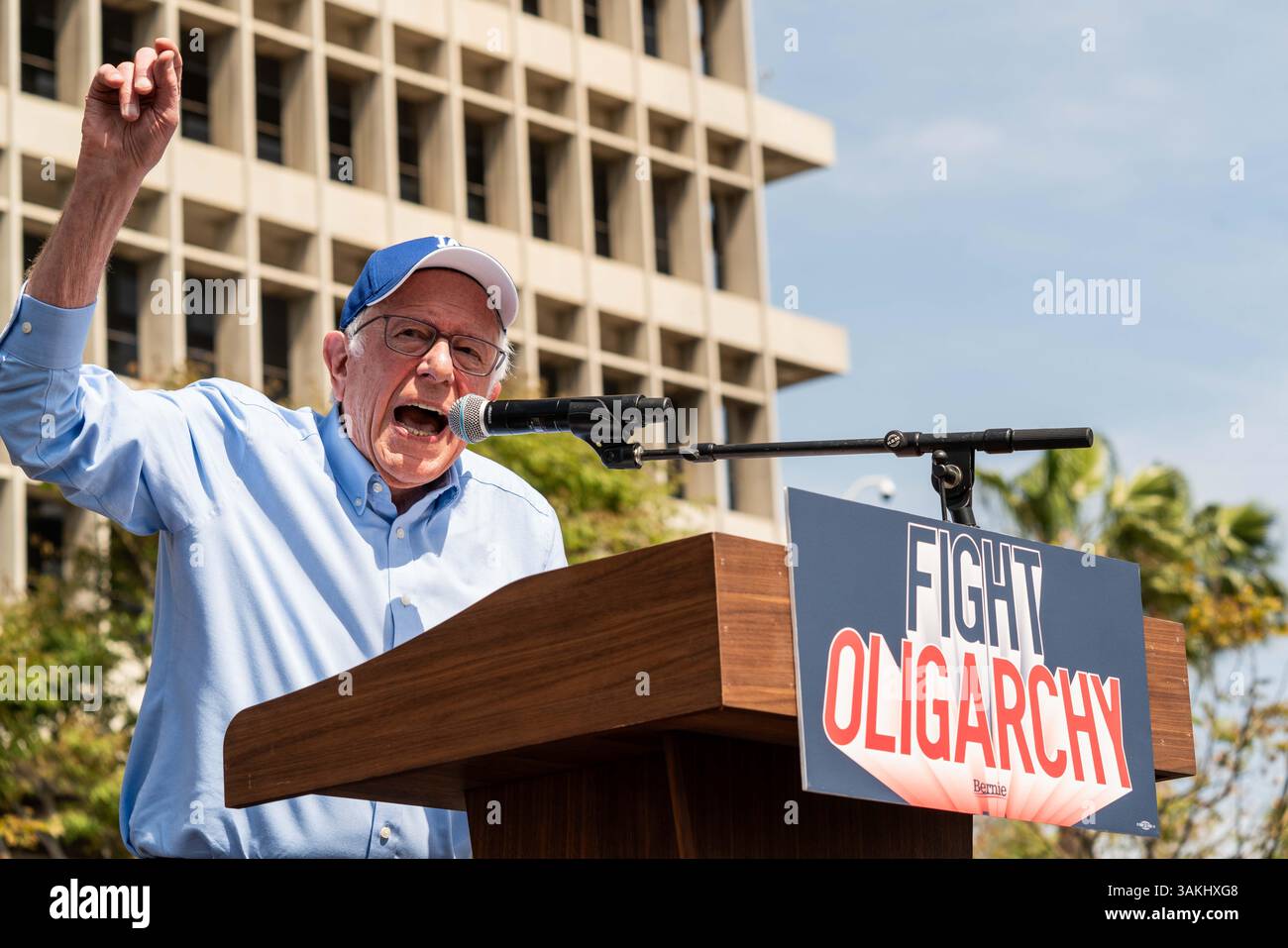 Los Angeles, California, USA. 12th Apr, 2025. Senator BERNIE SANDERS ...