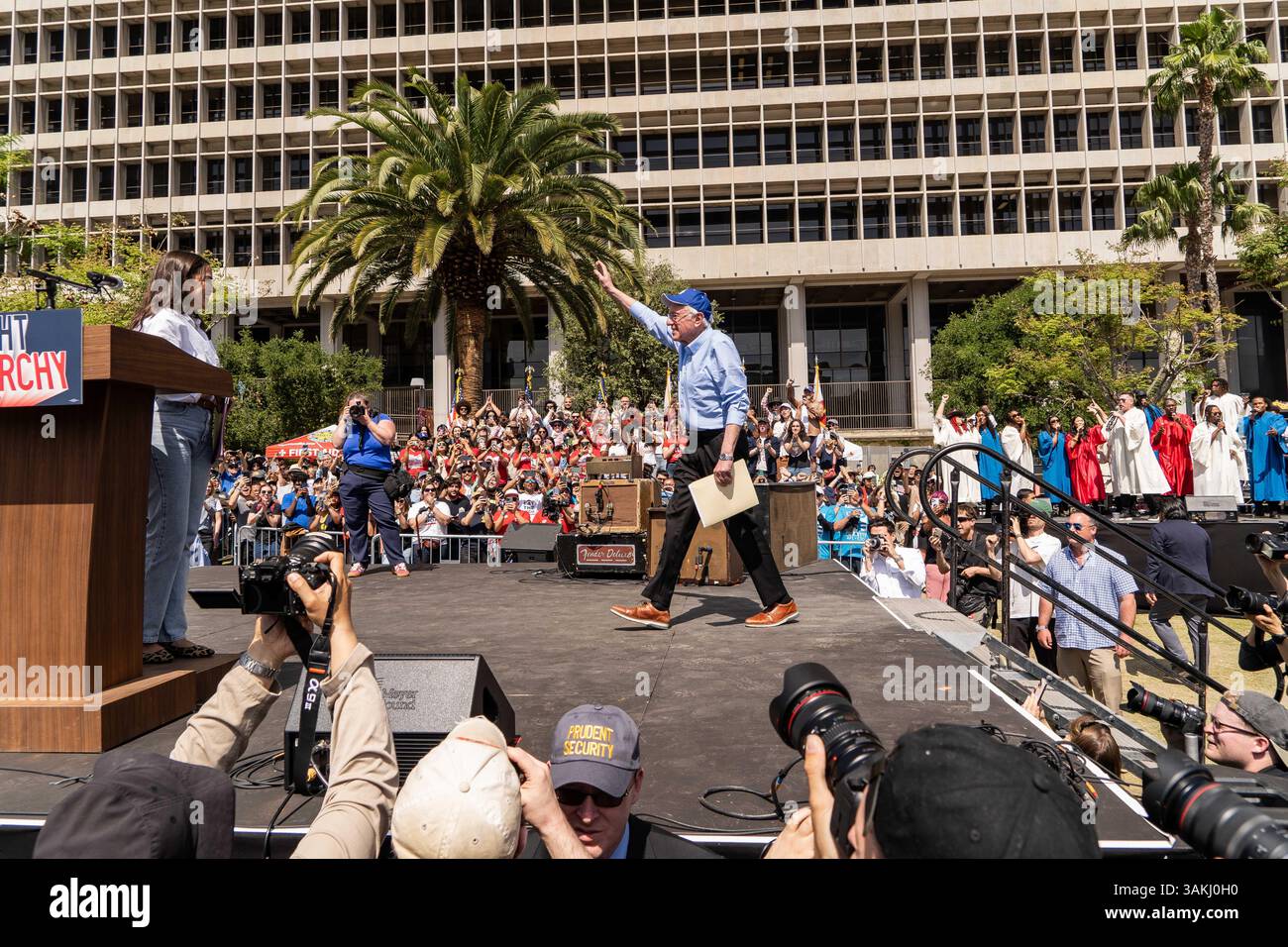 April 12, 2025, Los Angeles, California, U.S: Senator BERNIE SANDERS ...