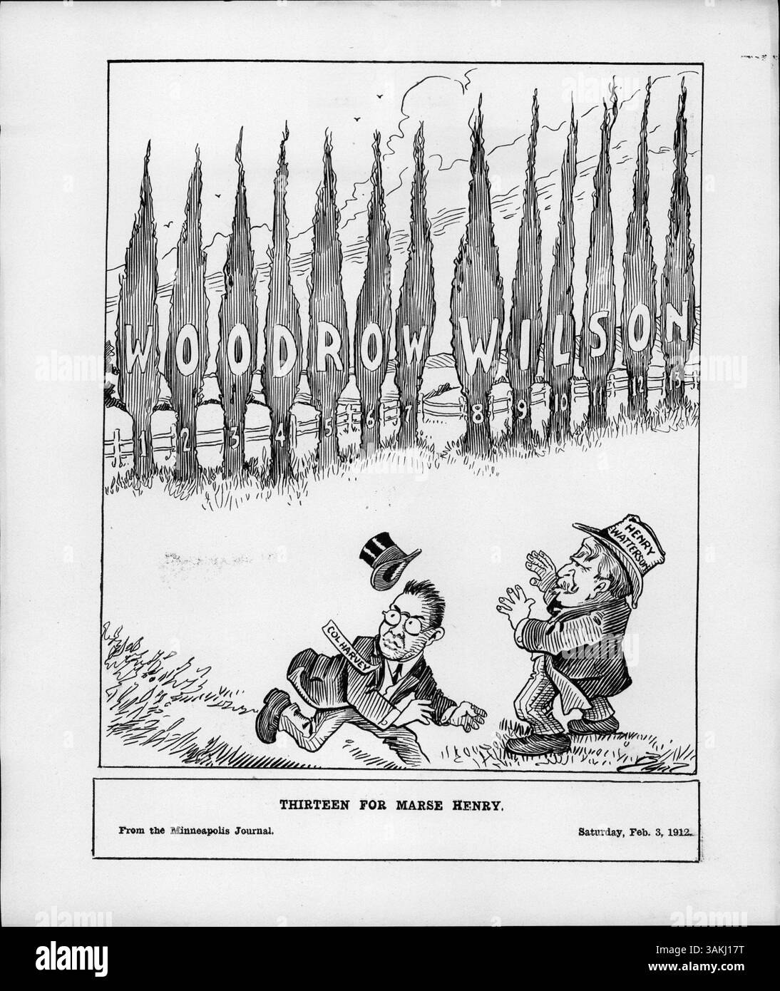 In this photograph, Henry Watterson and George Brinton McClellan Harvey ...