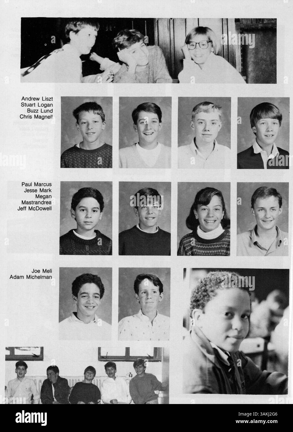 The 1987 yearbook from Blake Middle School highlights student portraits ...
