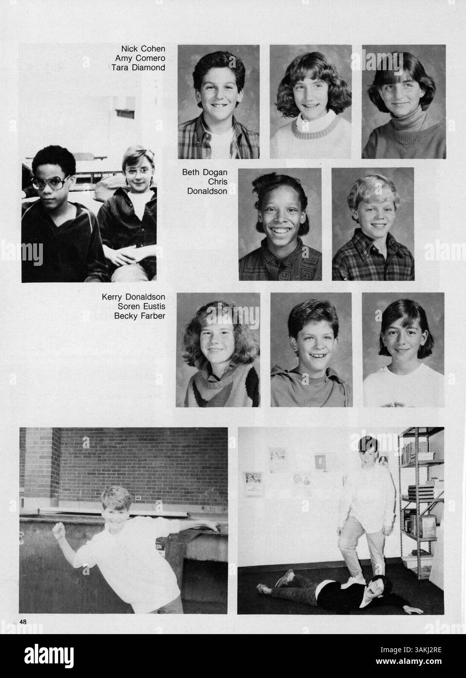 The 1987 Blake Middle School Yearbook highlights portraits of students ...