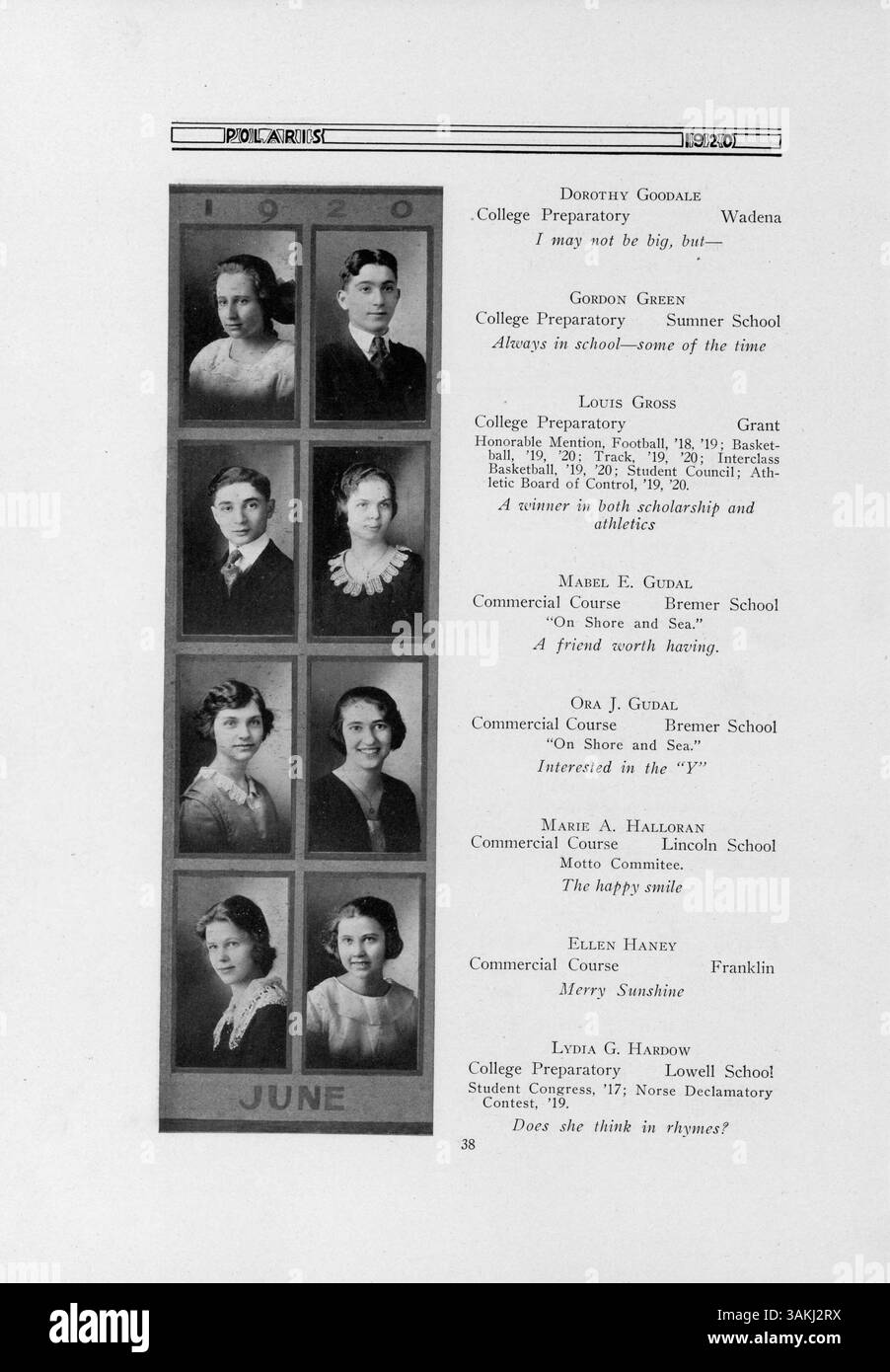 The 1920 Polaris Yearbook captures the highlights of the 1919-1920 ...