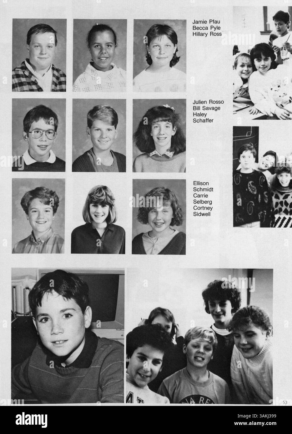 This 1987 yearbook from Blake Middle School includes student portraits ...