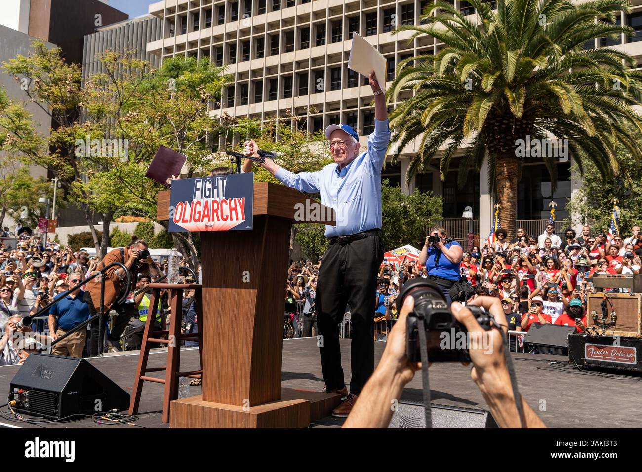 Los Angeles, California, USA. 12th Apr, 2025. Senator BERNIE SANDERS ...
