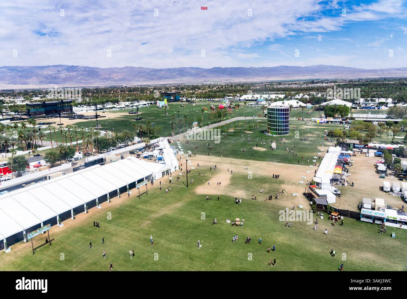 Festivalgoers are seen shortly after gates opened during the first ...