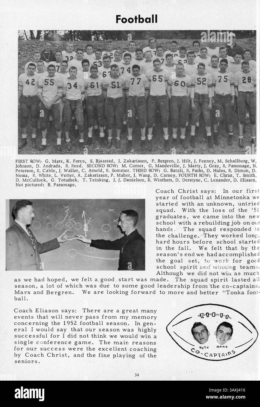The 1953 Voyageur Yearbook from Minnetonka High School documents the ...