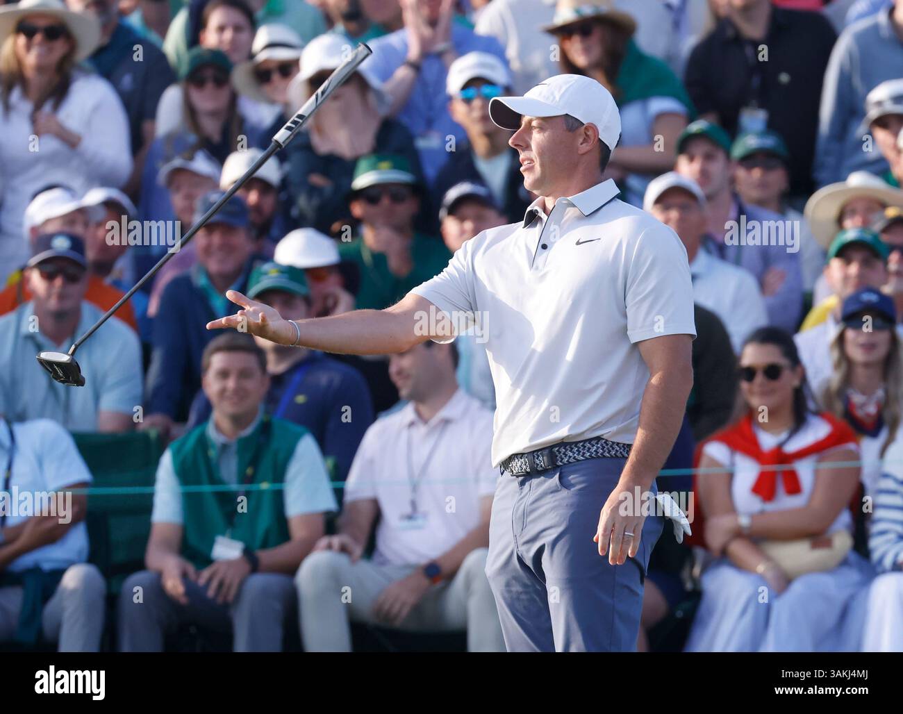 Augusta, United States. 12th Apr, 2025. Rory McIlroy of Northern ...
