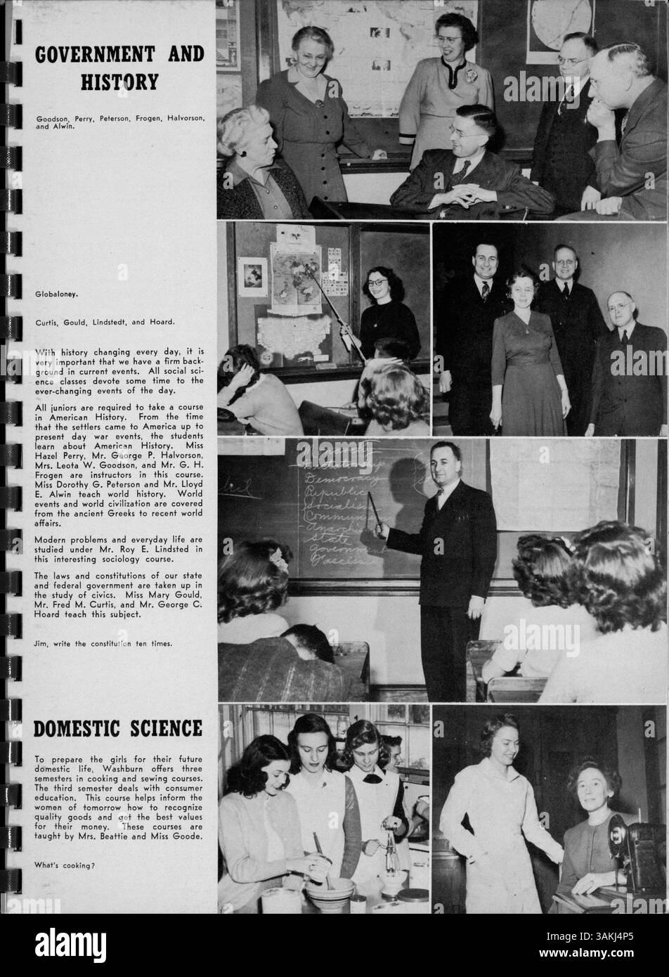 The 1943 Wahian Yearbook from Washburn High School captures the events ...