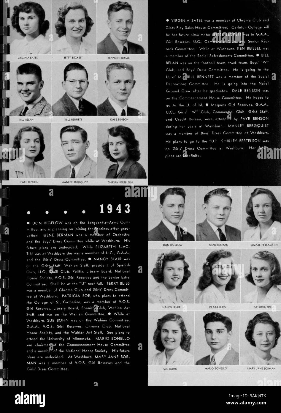 This 1943 Wahian Yearbook records the significant academic, athletic ...