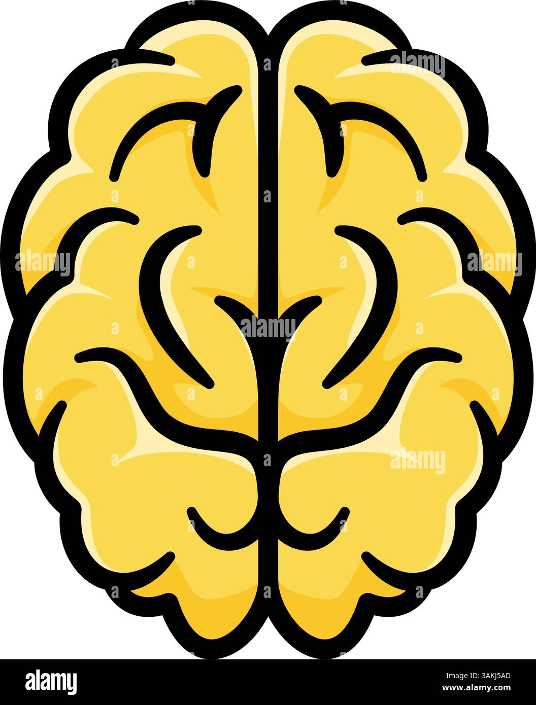 A top down view of Human Brain Icon Logo Symbol Stock Vector Image ...