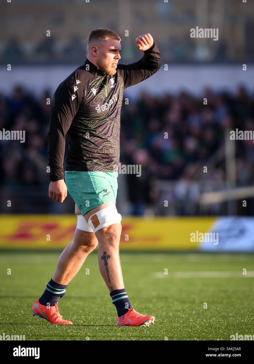 Galway, Ireland. 12th April, 2025. Connacht's Sean Jansen prior to the ...