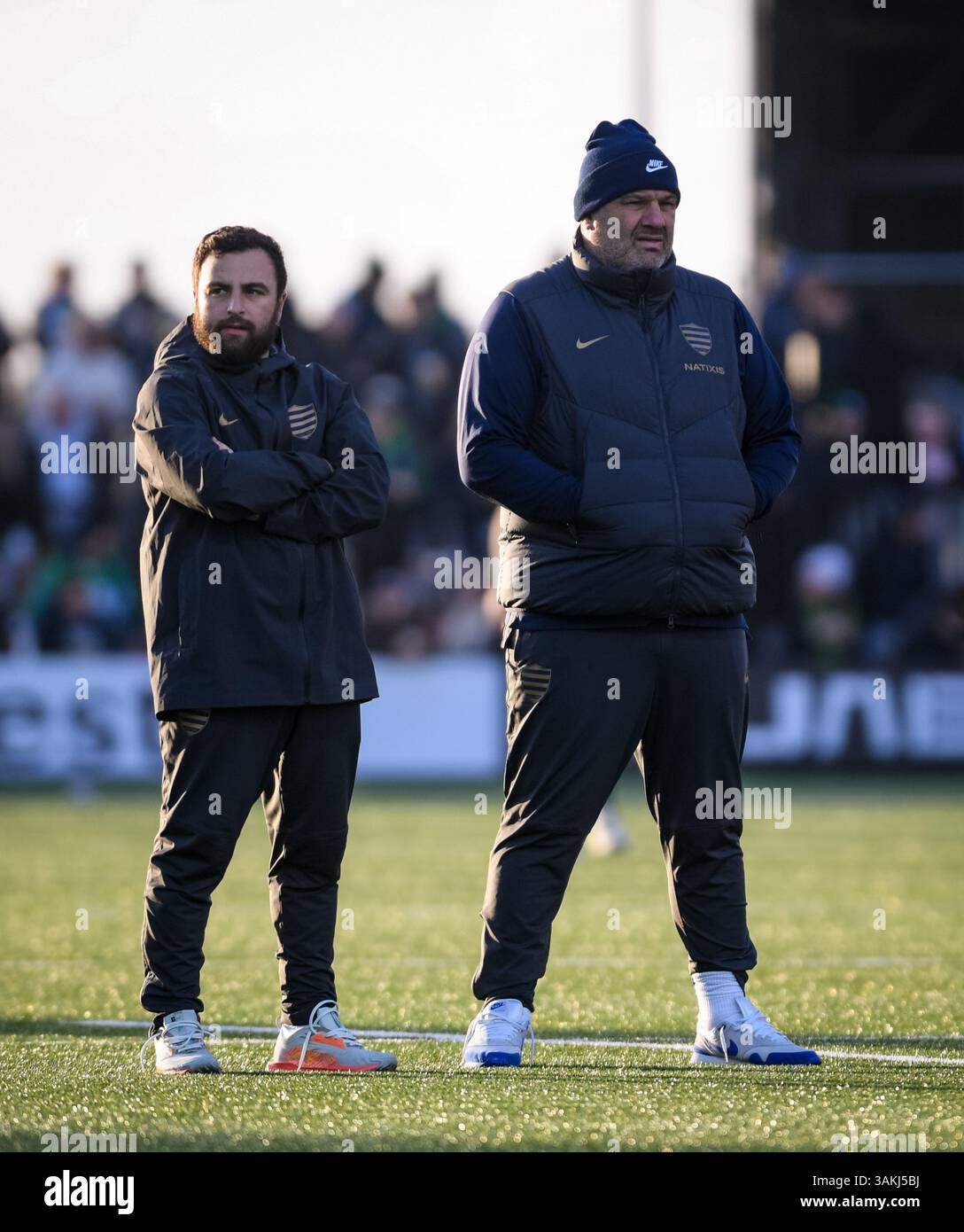 Galway, Ireland. 12th April, 2025. Racing 92 Head Coach Patrice Collazo ...