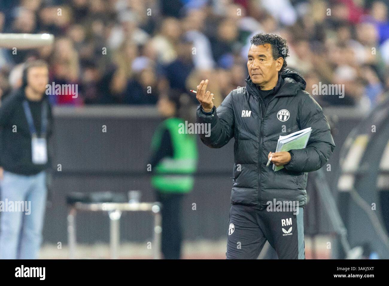 Zurich, Switzerland, April 12th 2025: Ricardo Moniz (Head Coach FC ...