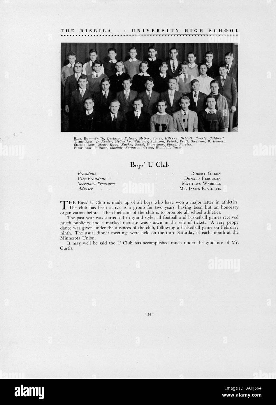 The 1934 University High School yearbook captures the highlights of the ...