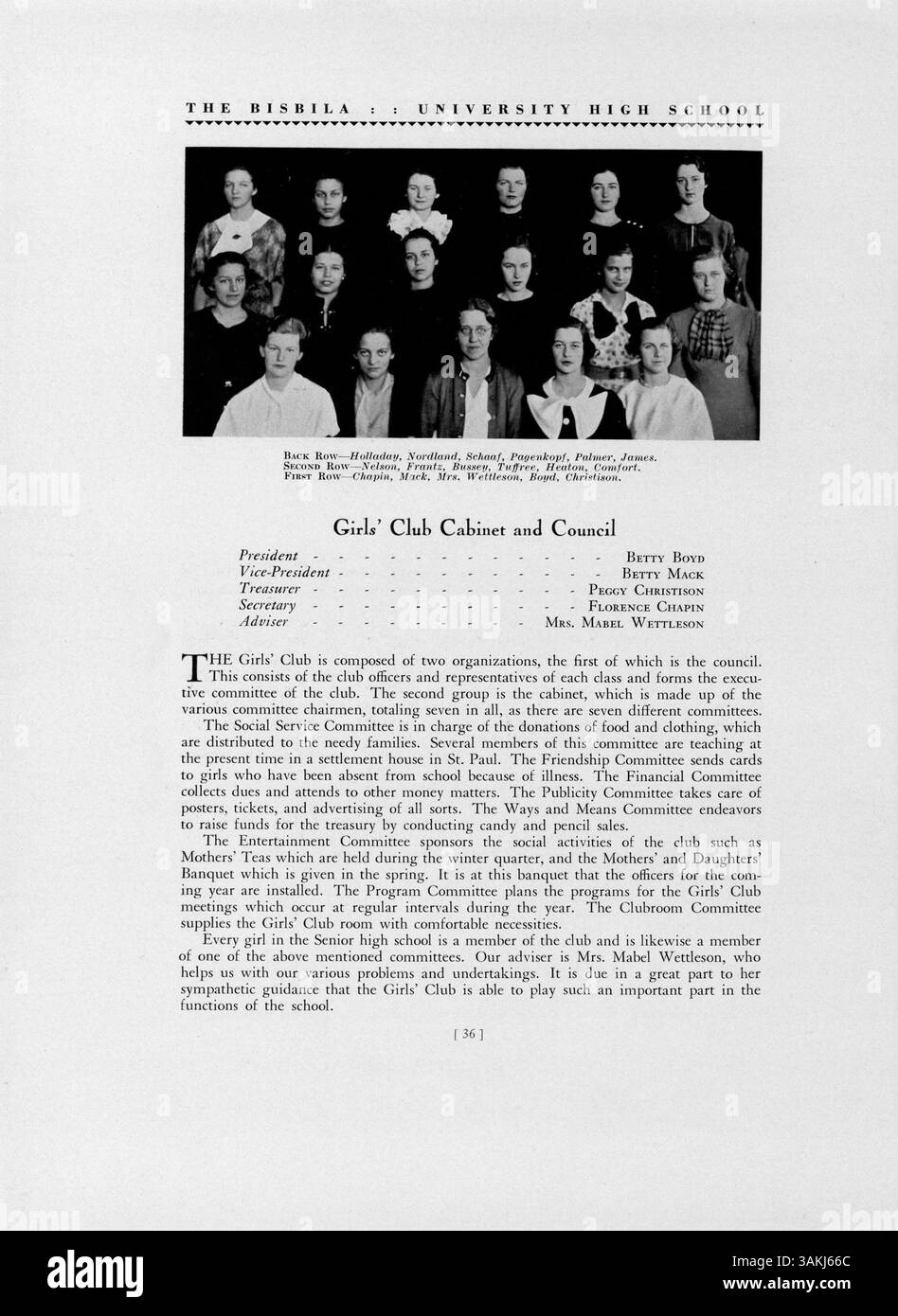 This 1934 yearbook from University High School documents the students ...