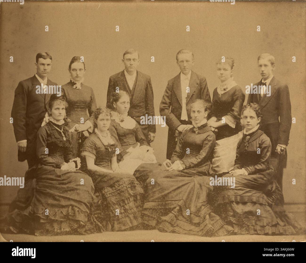 This photograph from the Minneapolis High School Class of 1877 shows ...