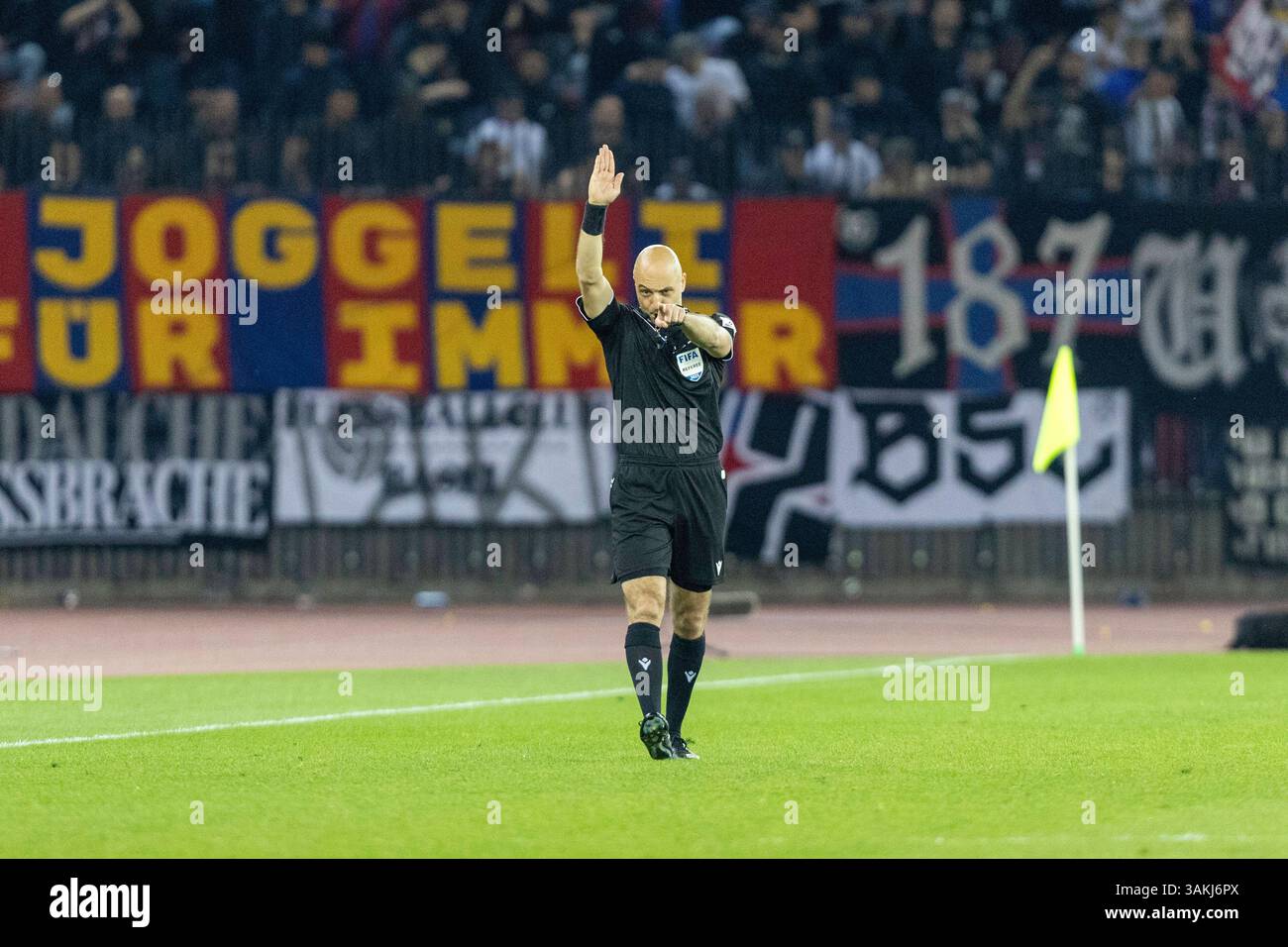 Zurich, Switzerland, April 12th 2025: Referee Luca Cibelli during the ...