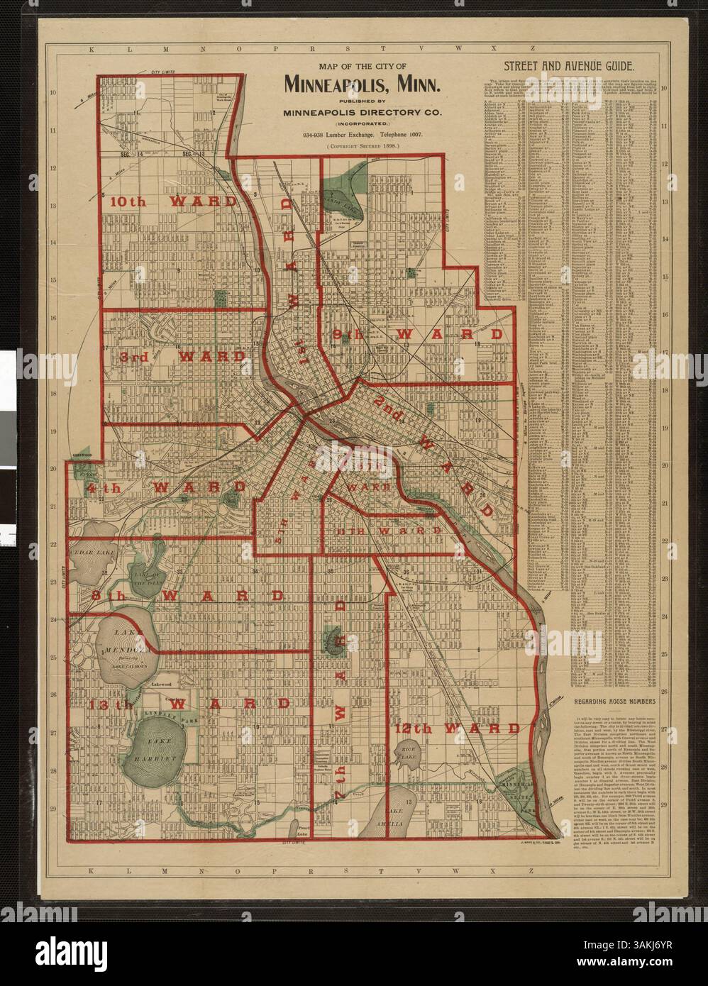 Lake calhoun map hi-res stock photography and images - Alamy