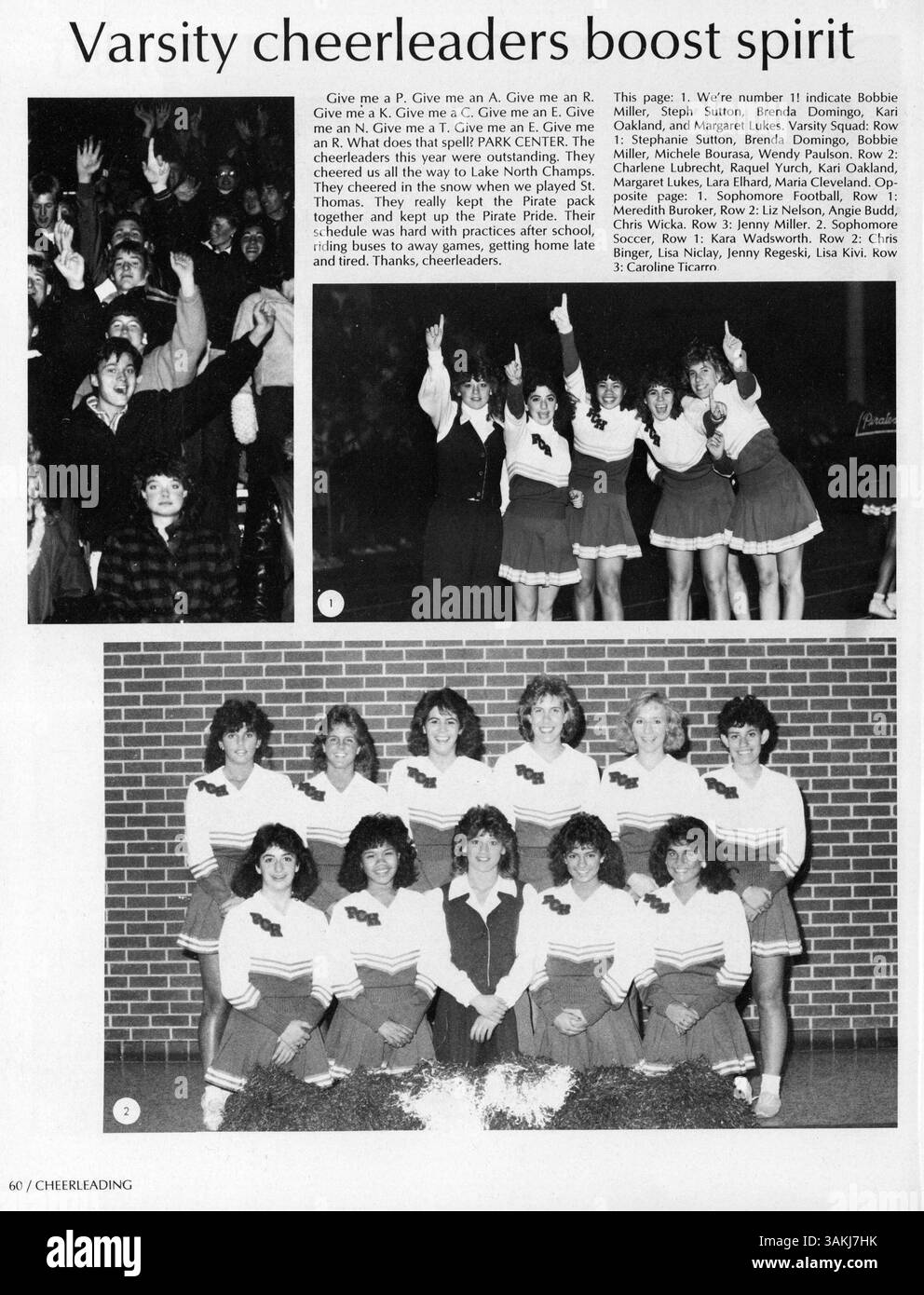 The 'Nineteen Eighty Six Pirate' yearbook for Park Center High ...