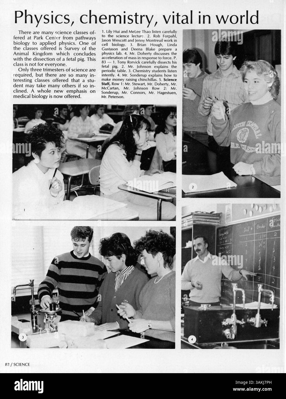 This 1986 edition of Park Center High's yearbook highlights the school ...