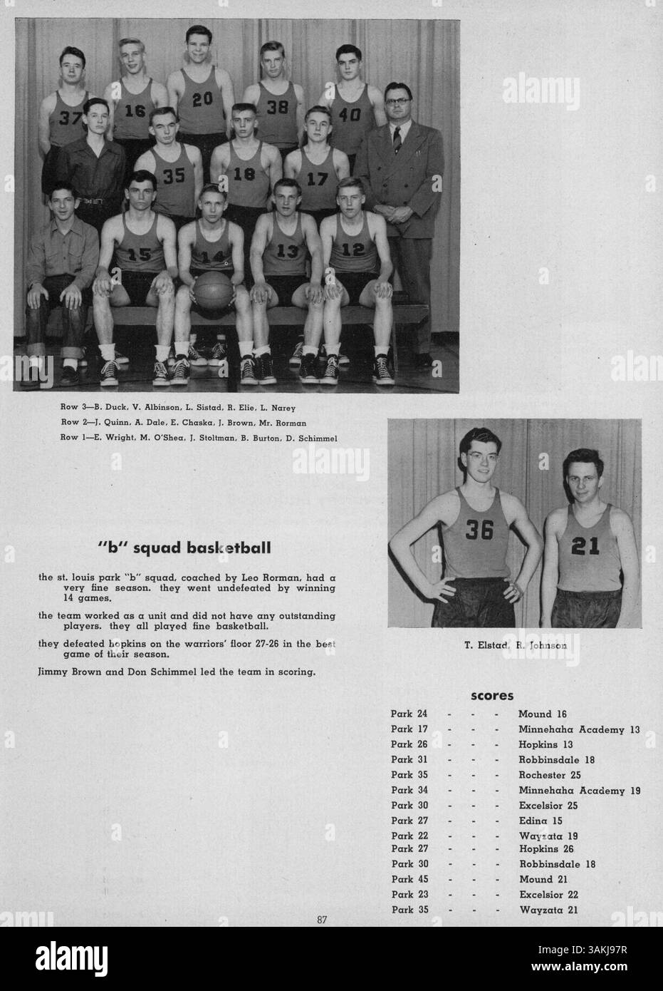 St. Louis Park High School's 1950 Echowan yearbook documents the ...