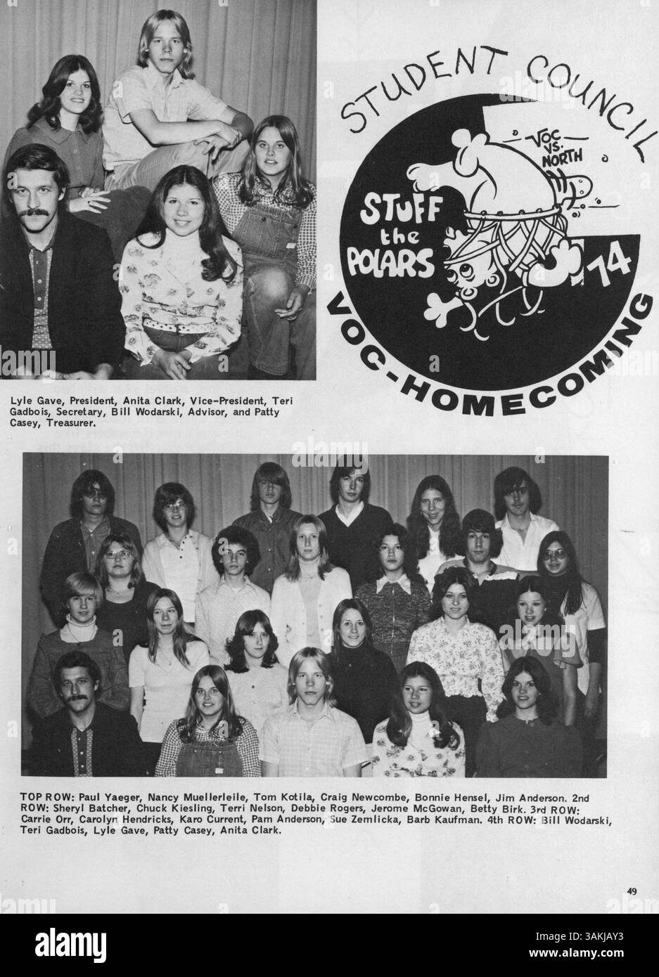 This 1975 vocational yearbook, 'Tradewind,' documents the students ...