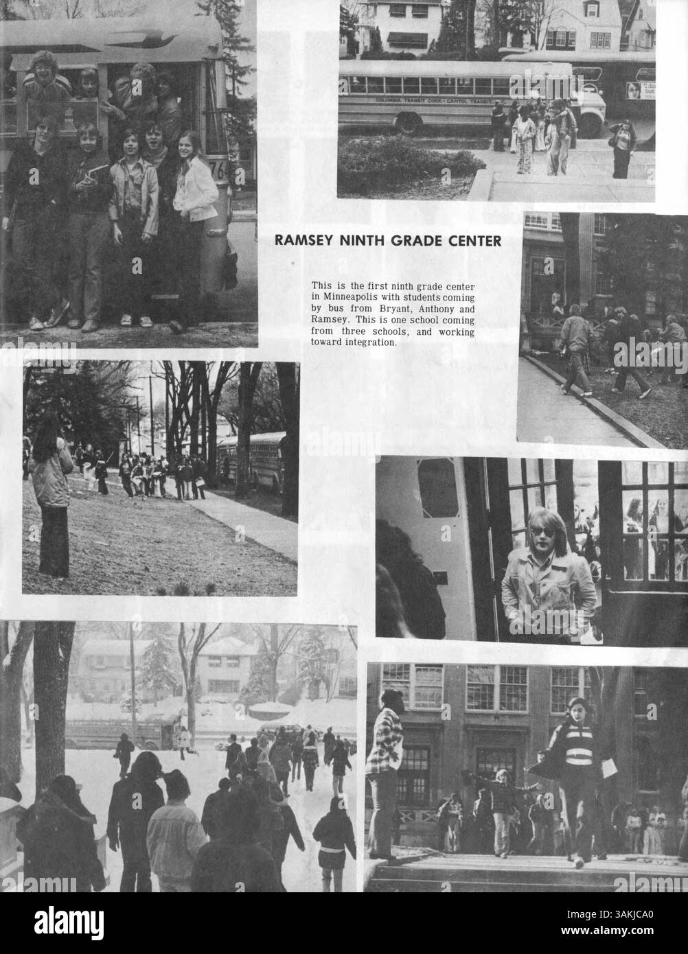The 1975 edition of the Ramsey Jr. High Yearbook documents the students ...