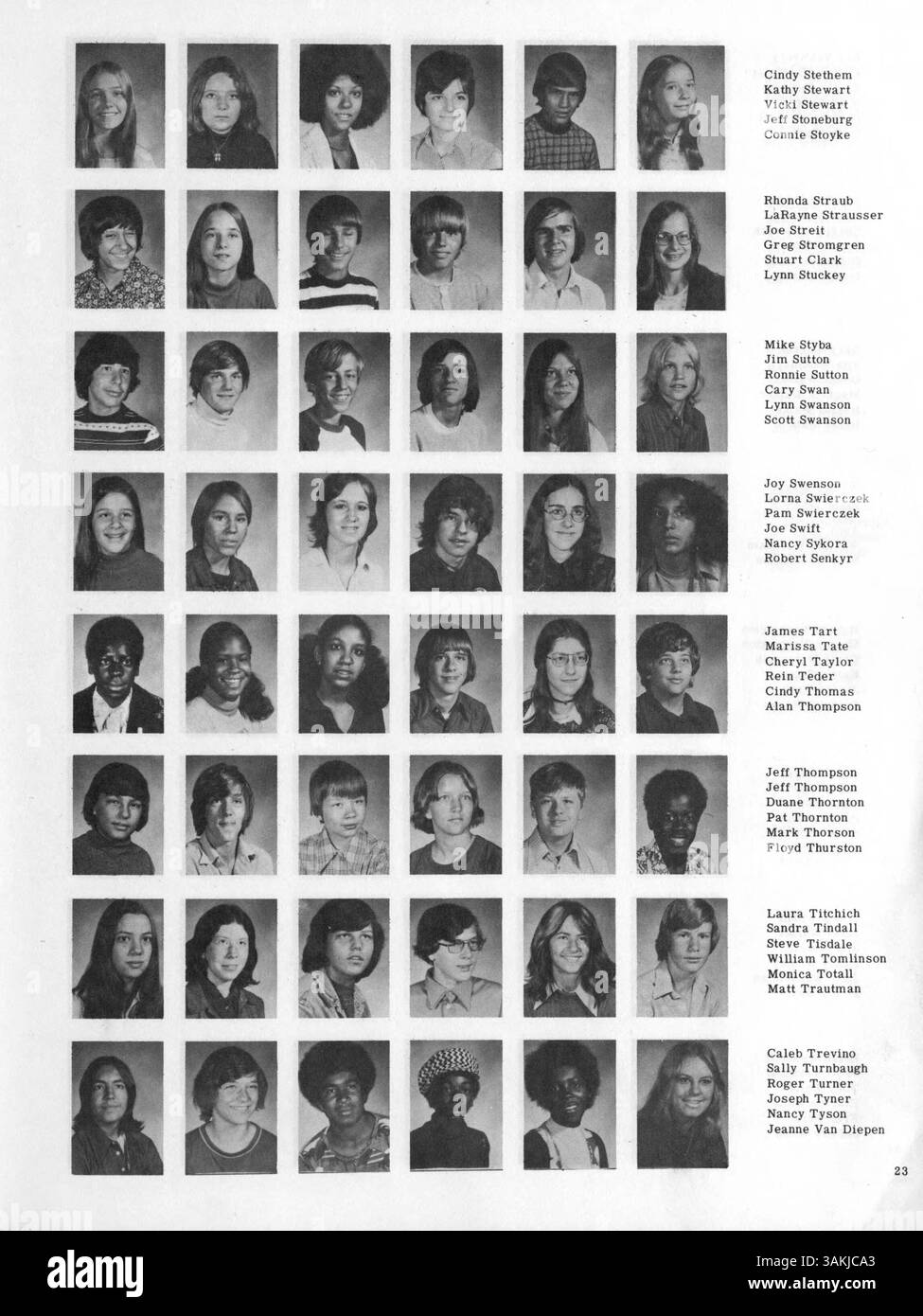 The 1975 Ramsey Jr. High Yearbook, documenting the ninth-grade class of ...