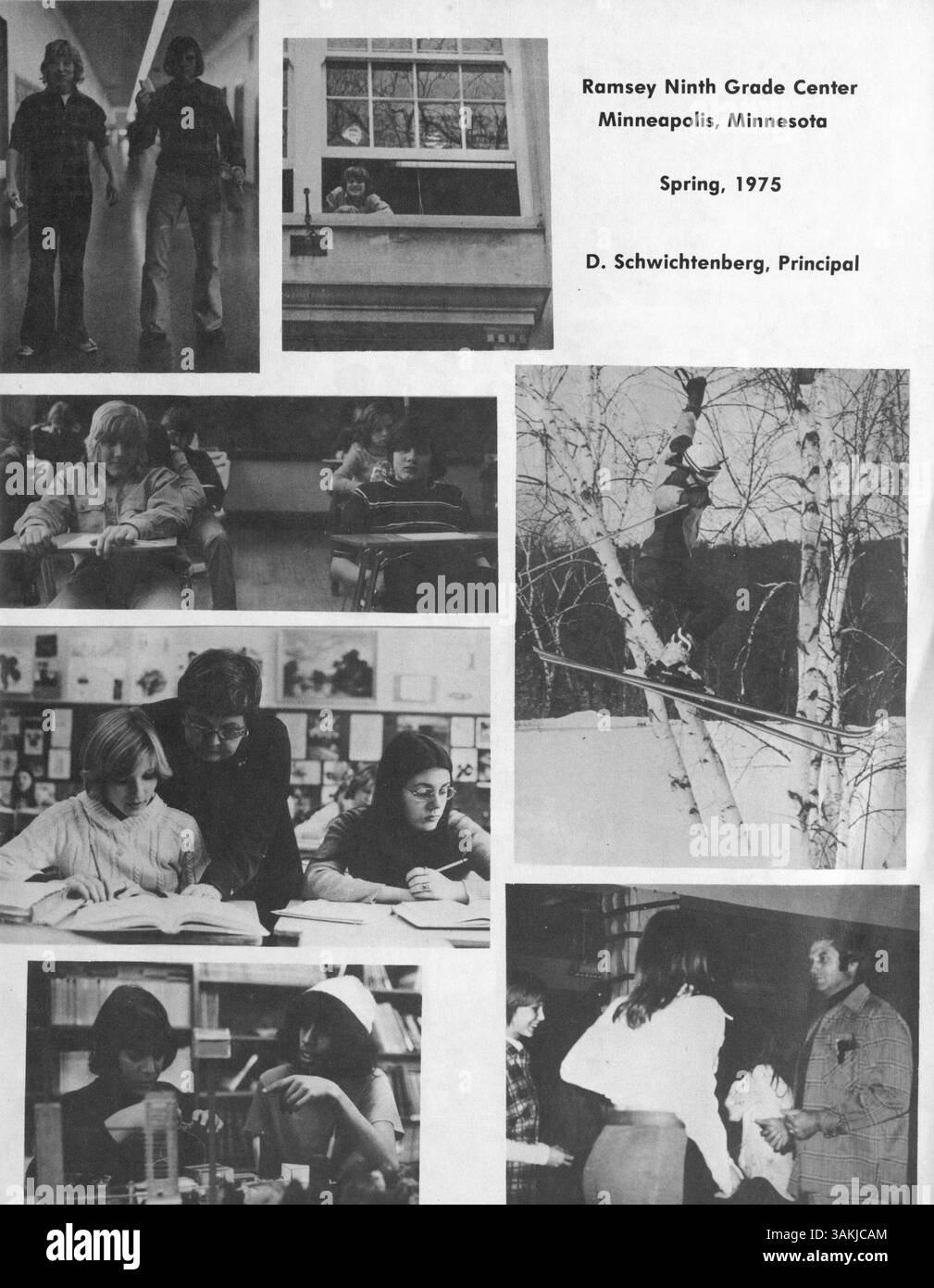 The 1975 Ramsey Jr. High Yearbook captures the highlights of student ...