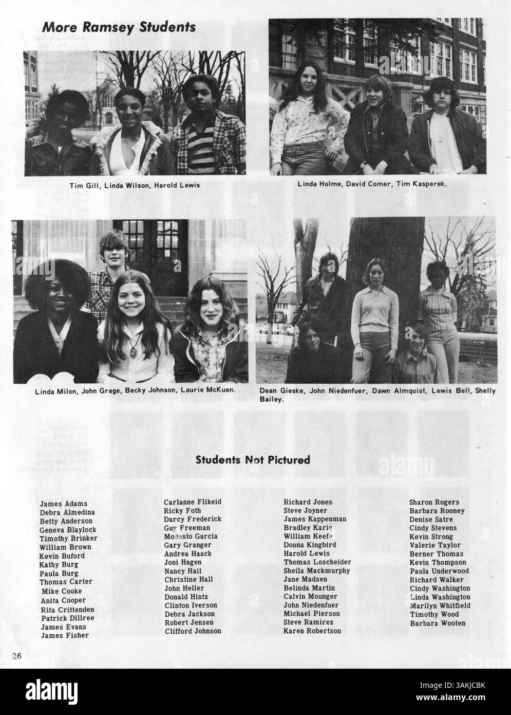 This yearbook from Ramsey Jr. High for the 1974-1975 school year ...