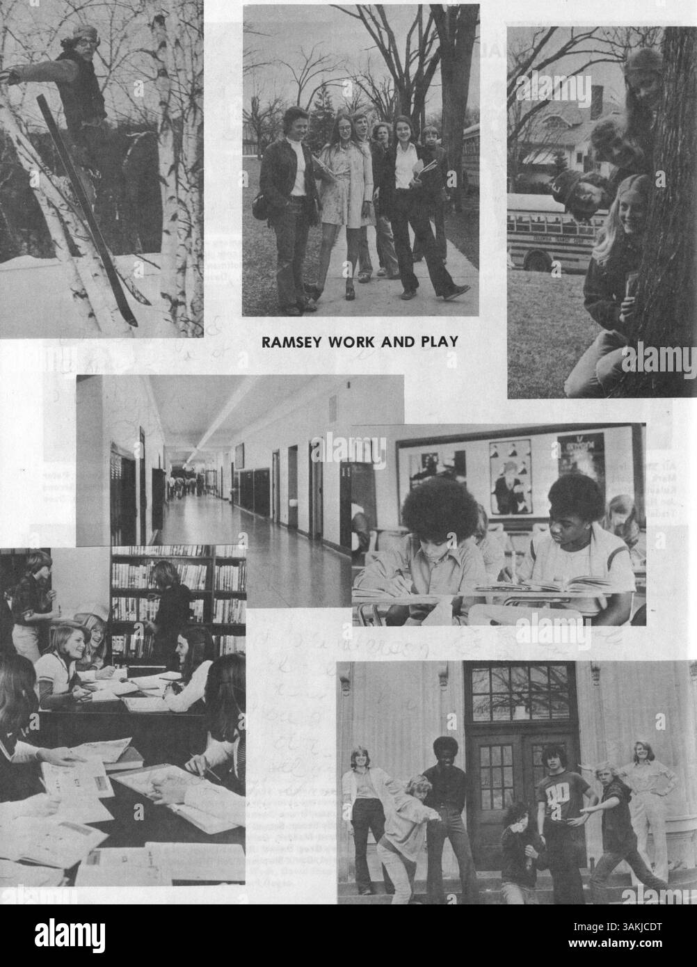 The 1975 Ramsey Jr. High Yearbook, documenting the ninth grade class of ...